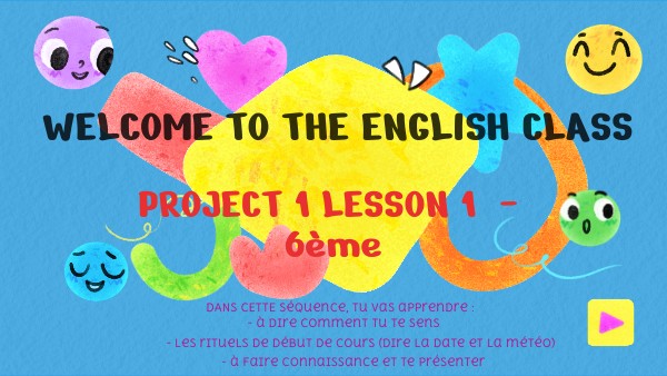 2024 - 6ème - Project 1 Lesson 1 | Genially