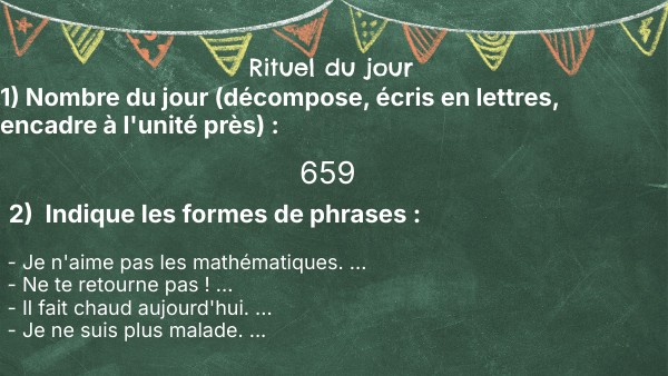 Rituel du jour semaine 2 | Genially