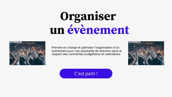 Organisation d'un evenement | Genially