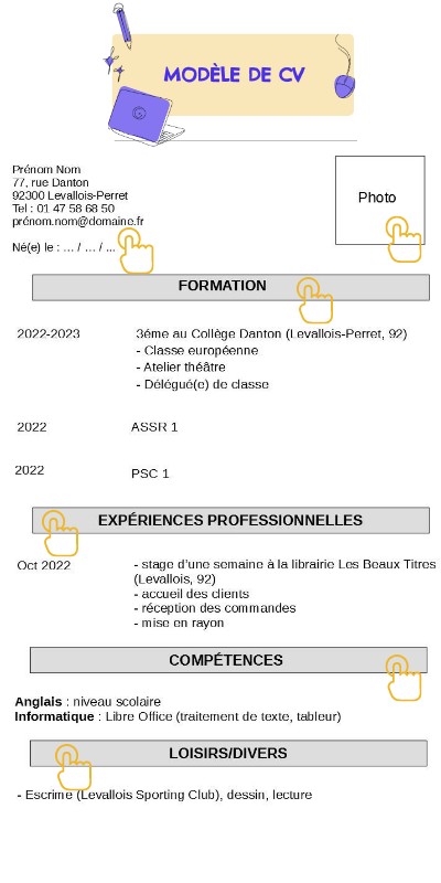 modèle CV | Genially