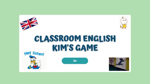 Kim's game classroom English | Genially