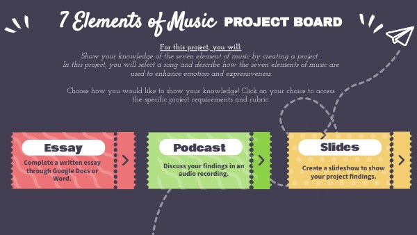 7 Elements of Music Assessment | Genially