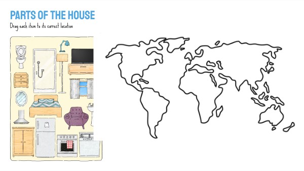 Jeu parties de la maison | Genially