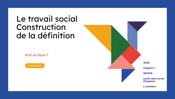 Définition du travail social | Genially