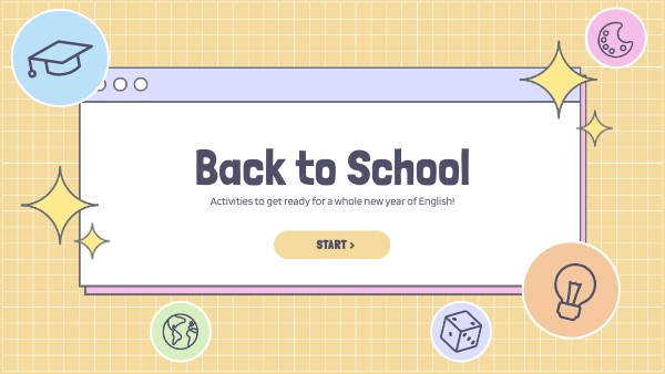 Back to school activity | Genially