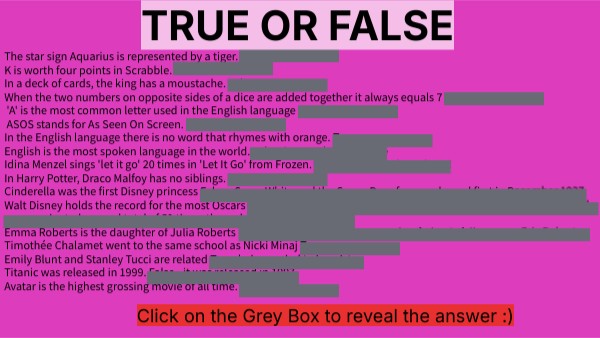 True or False Random