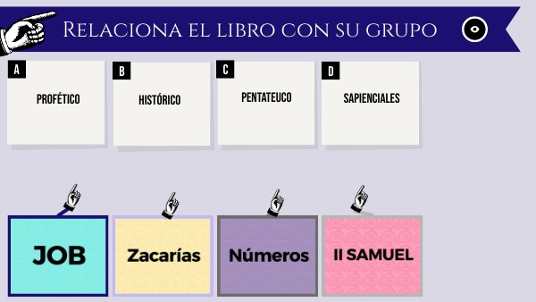 Relaciona los libros con su grupo | Genially