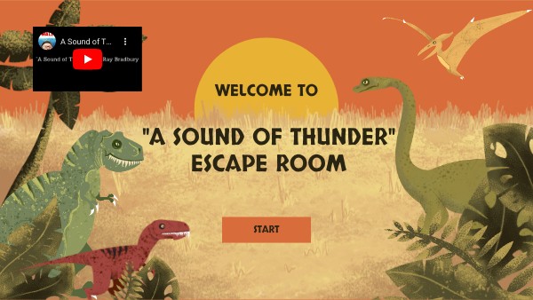 Dinosaurs A Sound of Thunder Ray Bradbury Escape Room | Genially