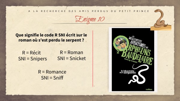 Parcours 2 #6 - Quiz Petit Prince - E10 + E11