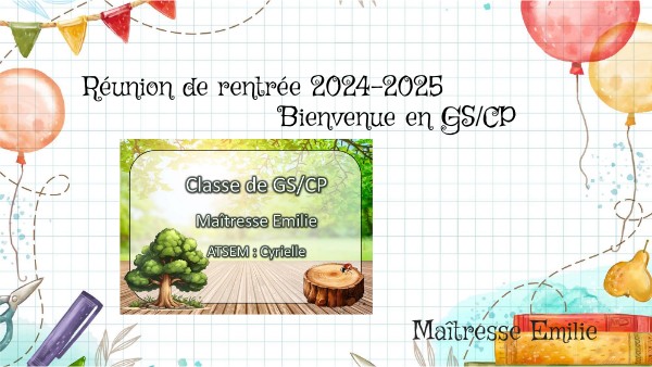 Réunion de rentrée des GS / CP 2024