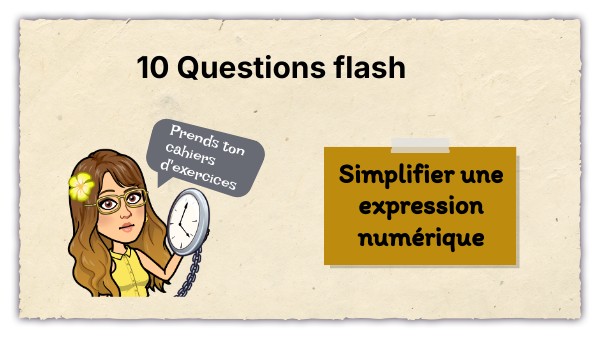 Questions flash simplifier une exp num