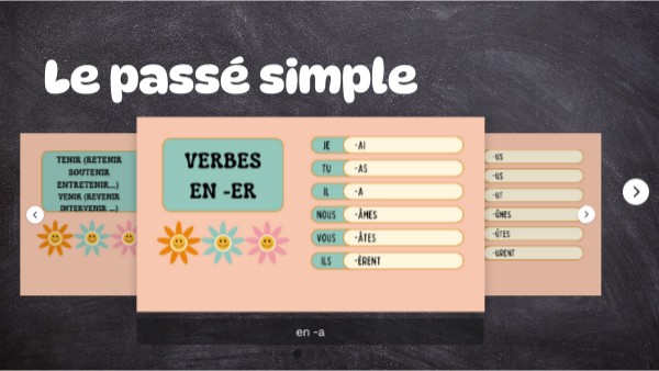 Le passé simple REUTILISABLE | Genially