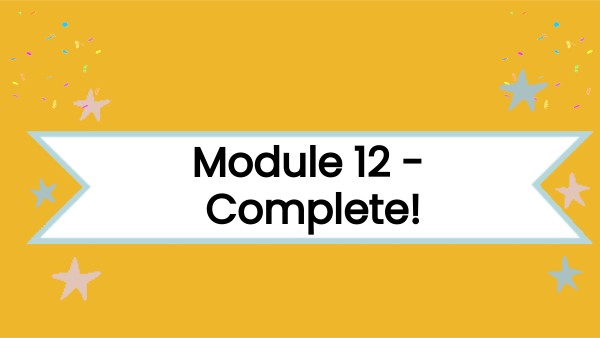 Module 12 summary