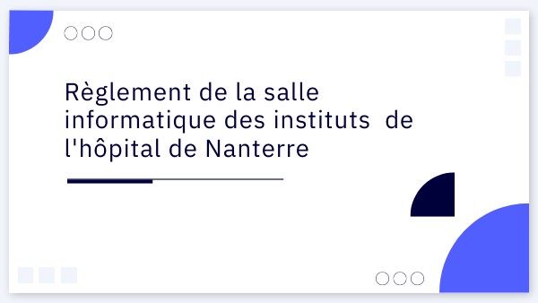 Règlement salle informatique