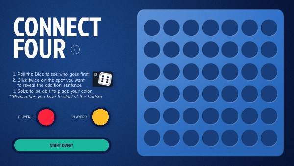Connect Four Game Addition to 20 | Genially
