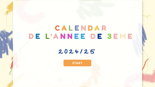 Calendrier 3eme 2024-2025 | Genially