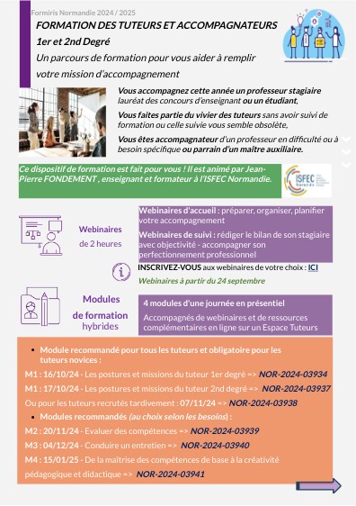 Affiche Formation des Tuteurs 24 25.pptx | Genially