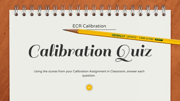 ECR Calibration Quiz