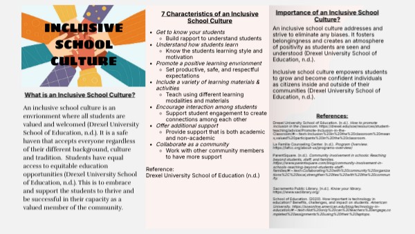 Inclusive School Culture Brochure