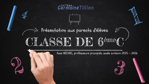 Présentation de rentrée 6A 2024 - 2025