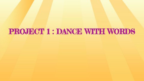 Project 1 Dance with words | Genially