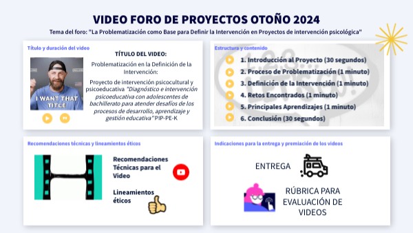 VIDEO FORO PROYECTOS OTOÑO 24 | Genially
