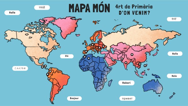 mapa món 4rt primària | Genially