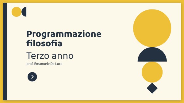 Programmazione filosofia terze