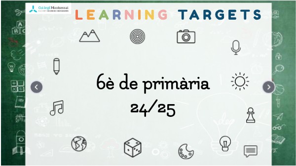 LEARNIG TARGETS 6PRIM 24-25 | Genially