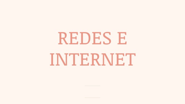 REDES E INTERNET