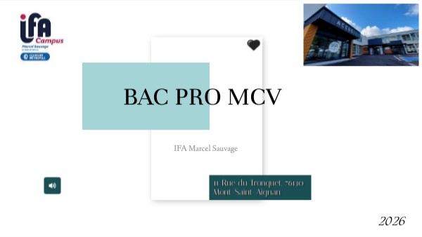 Présentation Bac Pro MCV