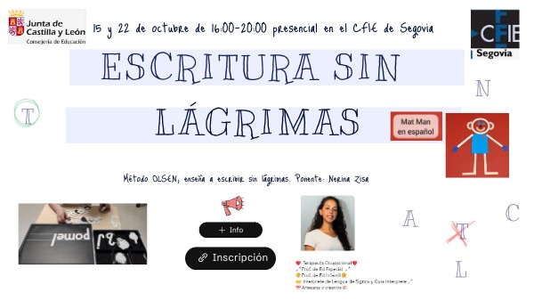 Escritura sin lágrimas CFIE de Segovia