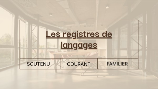 Registres de langages