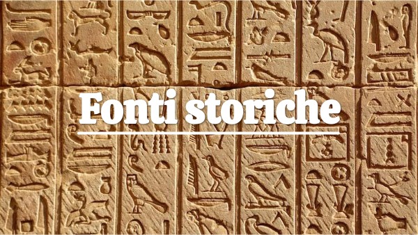 Fonti storiche