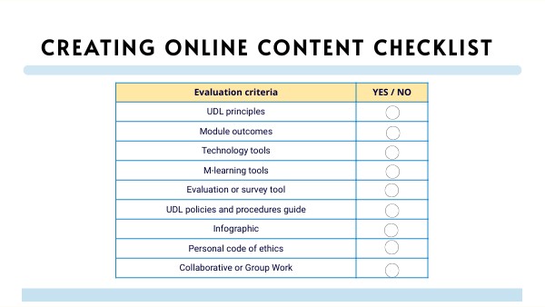 EDUCATION CHECKLIST | Genially