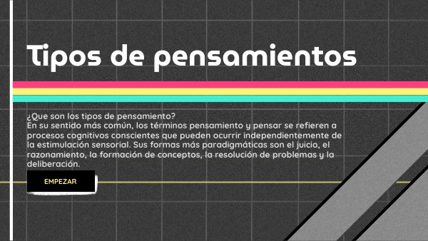 Tipos de pensamientos