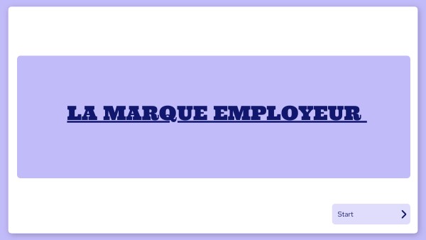 La marque employeur | Genially