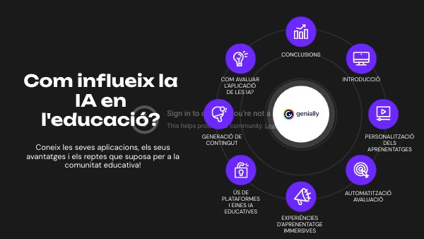 Infografia sobre IA a l'educació | Genially