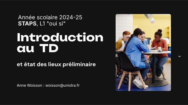 STAPS 2024-25 groupe 13 séance n°1 | Genially