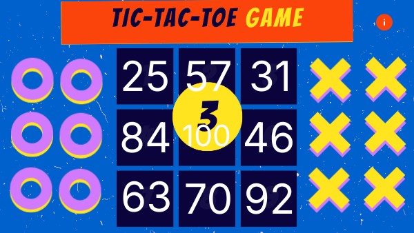 Tic Tac Toe Game numbers 20-100 | Genially