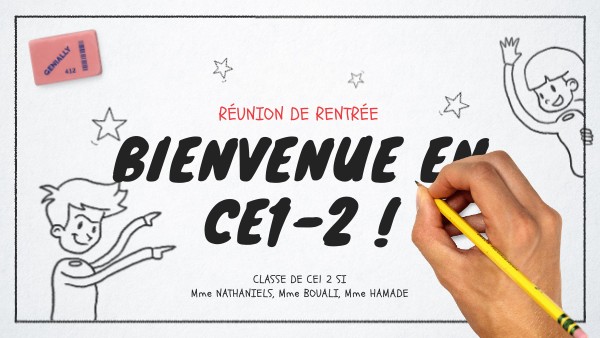 Reunion de rentrée CE1 | Genially