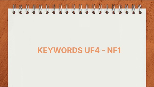 Vocabulary UF4 - NF1