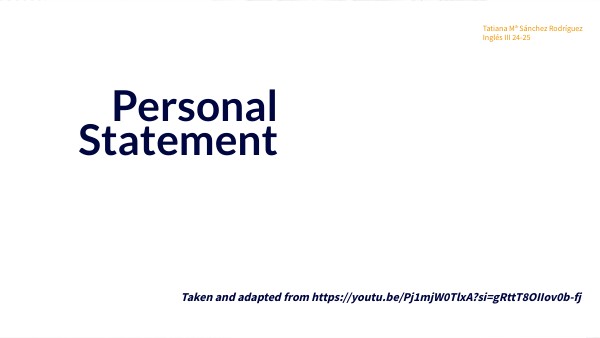 How to write a personal statement 24-25