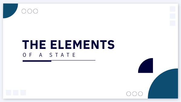 The elements of the state