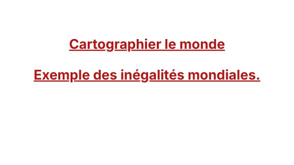Géographie - Chapitre 3 : cartographier les inégalités de richesse