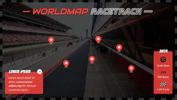 WORLD MAP RACETRACK