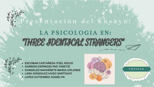 Presentación de Psicologia. Three Identical Strangers