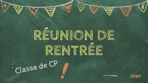Réunion de rentrée 2023-2025 CE2