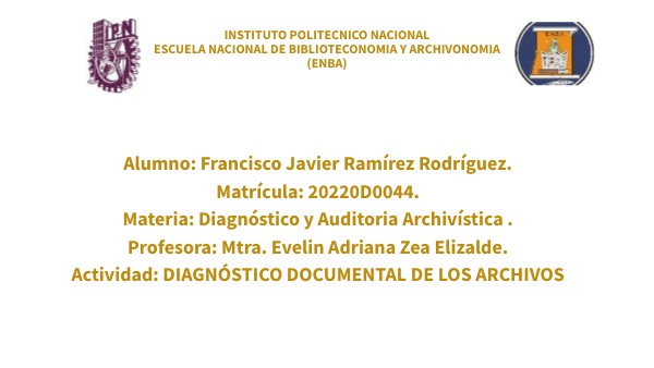 Diagnostico documental de los archivos