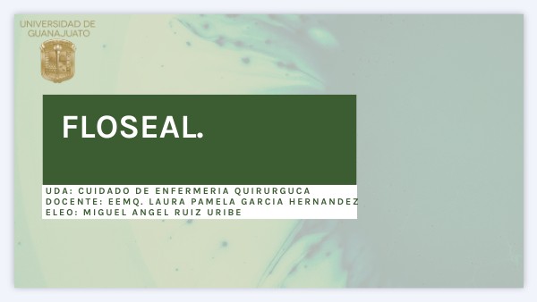 Enf Quirurgica; Floseal
